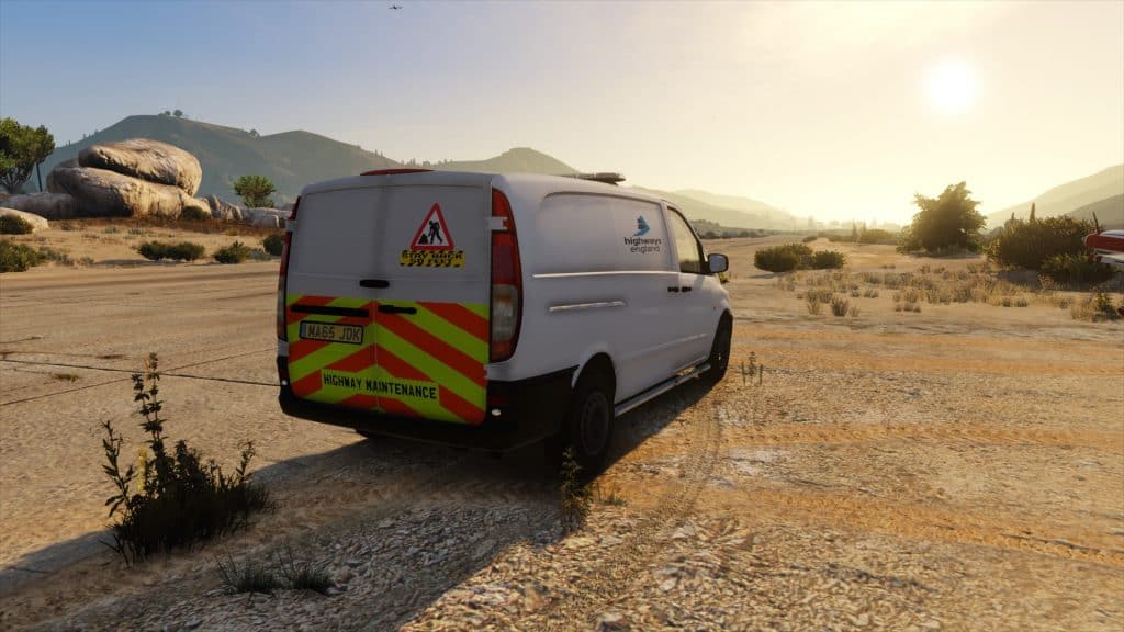 British UK - Highway Maintenance SKIN- Vito-Convoi - ELS 1 - GTA 5 Mod ...