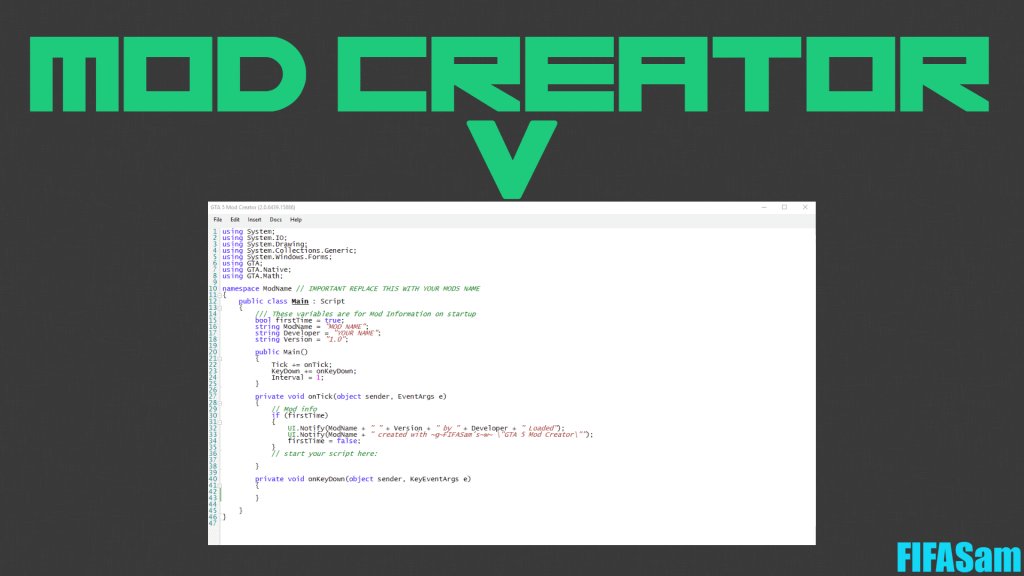 V Creator (Mod Creator) 2.1.7151.18981 - GTA 5 Mod | Grand Theft Auto 5 Mod