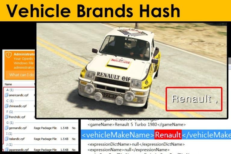 Vehicle Brands Hash (for Addon DLC) 1.2.1 - GTA 5 Mod Download