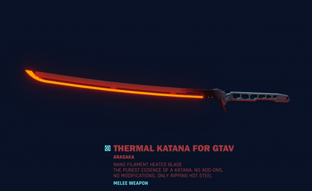 Thermal Katana 1.0 - GTA 5 Mod Download