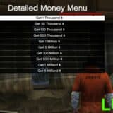 Detailed Money Menu [LUA] [PC SP ONLY] - GTA 5 Mod Download